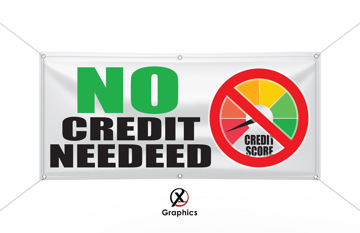 No Credit Needed Vinyl Banner advertising Sign Full color any size Ind ...