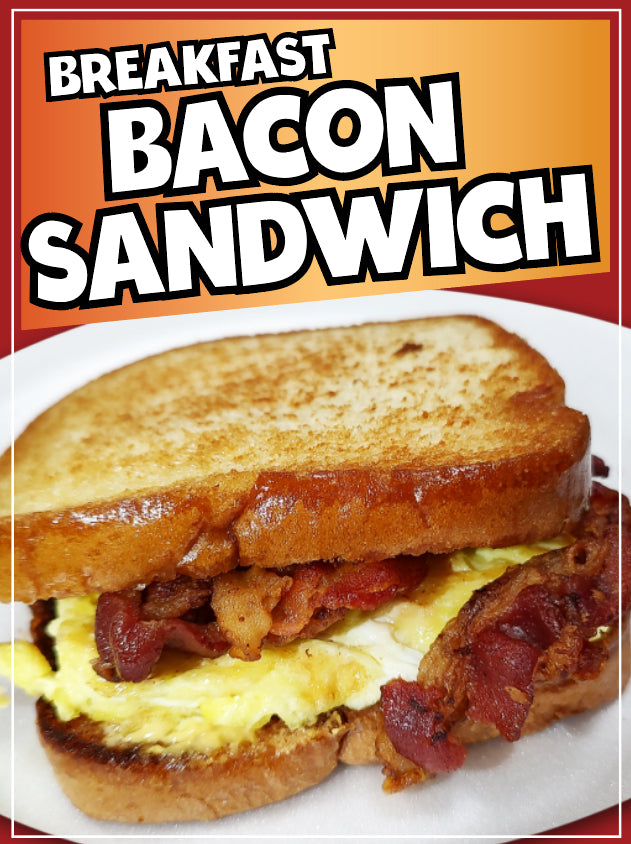 Breakfast Bacon Sandwich Sign Decal Window Sticker Food Truck Concessi ...