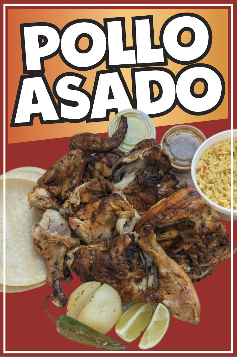 Pollo Asado Decal Window Sticker Mexican Food Truck Concession Vinyl ...