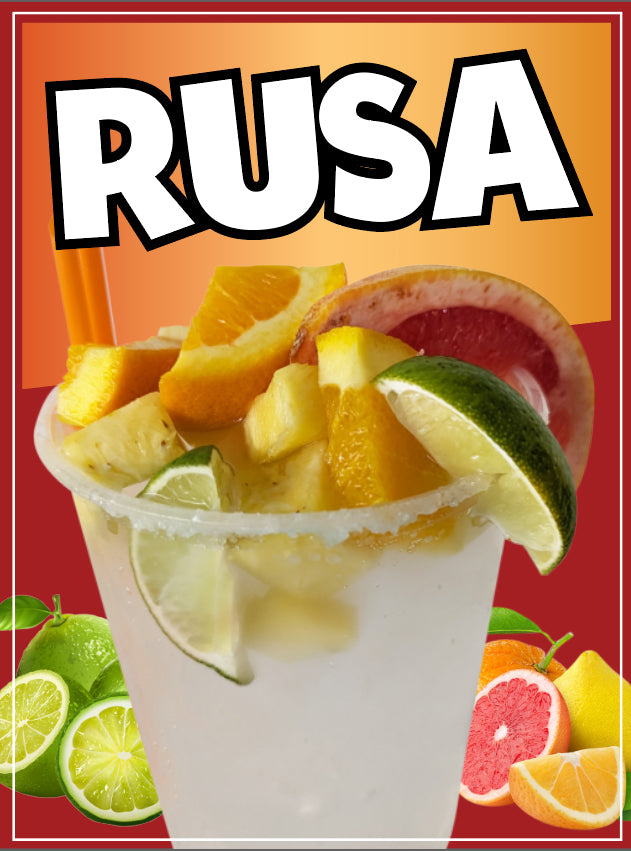 Rusa Sticker Window Sticker Mexican Drink Truck Concession Vinyl Resta ...