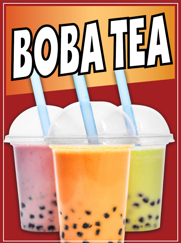 Boba Tea SIgn Boba Decal Window Sticker Truck Concession Vinyl Restaur ...