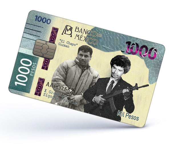 El Chapo Guzman Credit Card Skin Cover Vinyl Stickers (4 Pack) -Caro Q ...