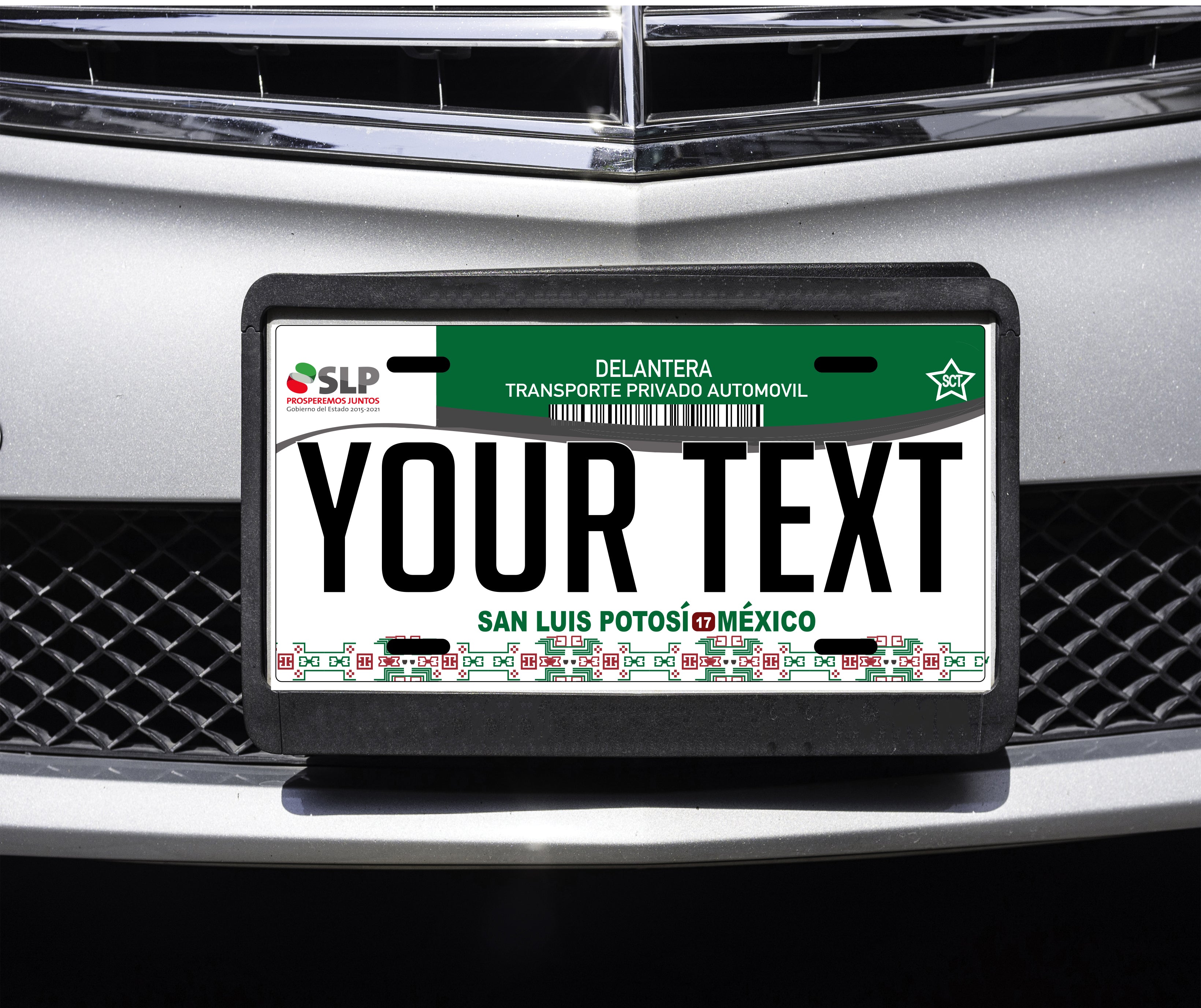 San Luis Potosi #2 Car Plate aluminum License Plate Mex SLP Mexico Sta ...