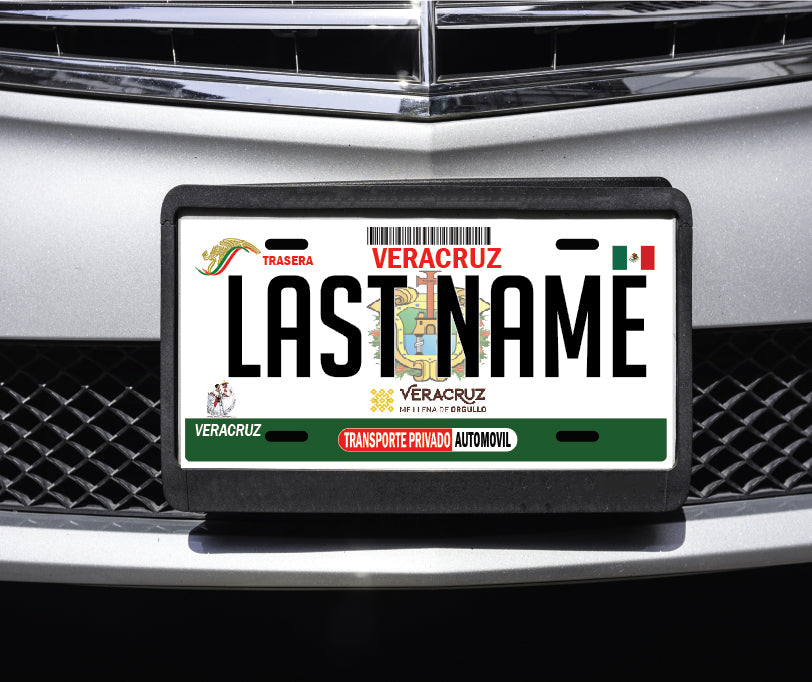Veracruz Car Plate aluminum License Plate Mex VER Mexico State CUSTOMI ...