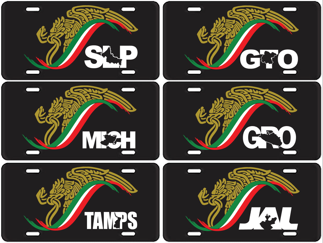Mexican Logo Car Plate aluminum License Plate Gobierno de Mexico logo ...