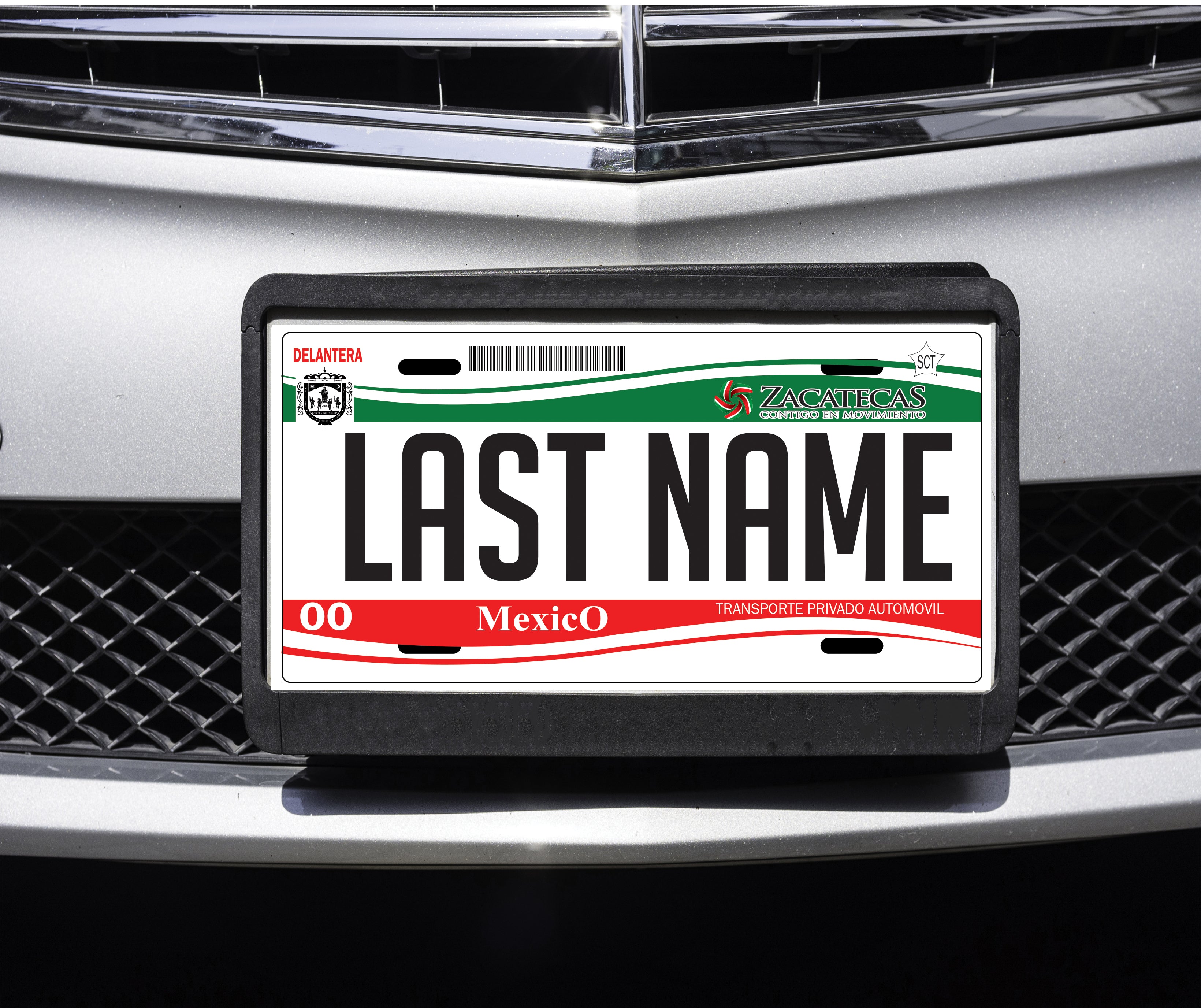 Zacatecas Car Plate aluminum License Plate Mex ZAC Mexico State CUSTOM ...