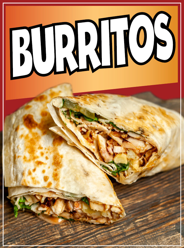 Burritos Decal Window Sticker Mexican Food Truck Concession Vinyl Rest ...
