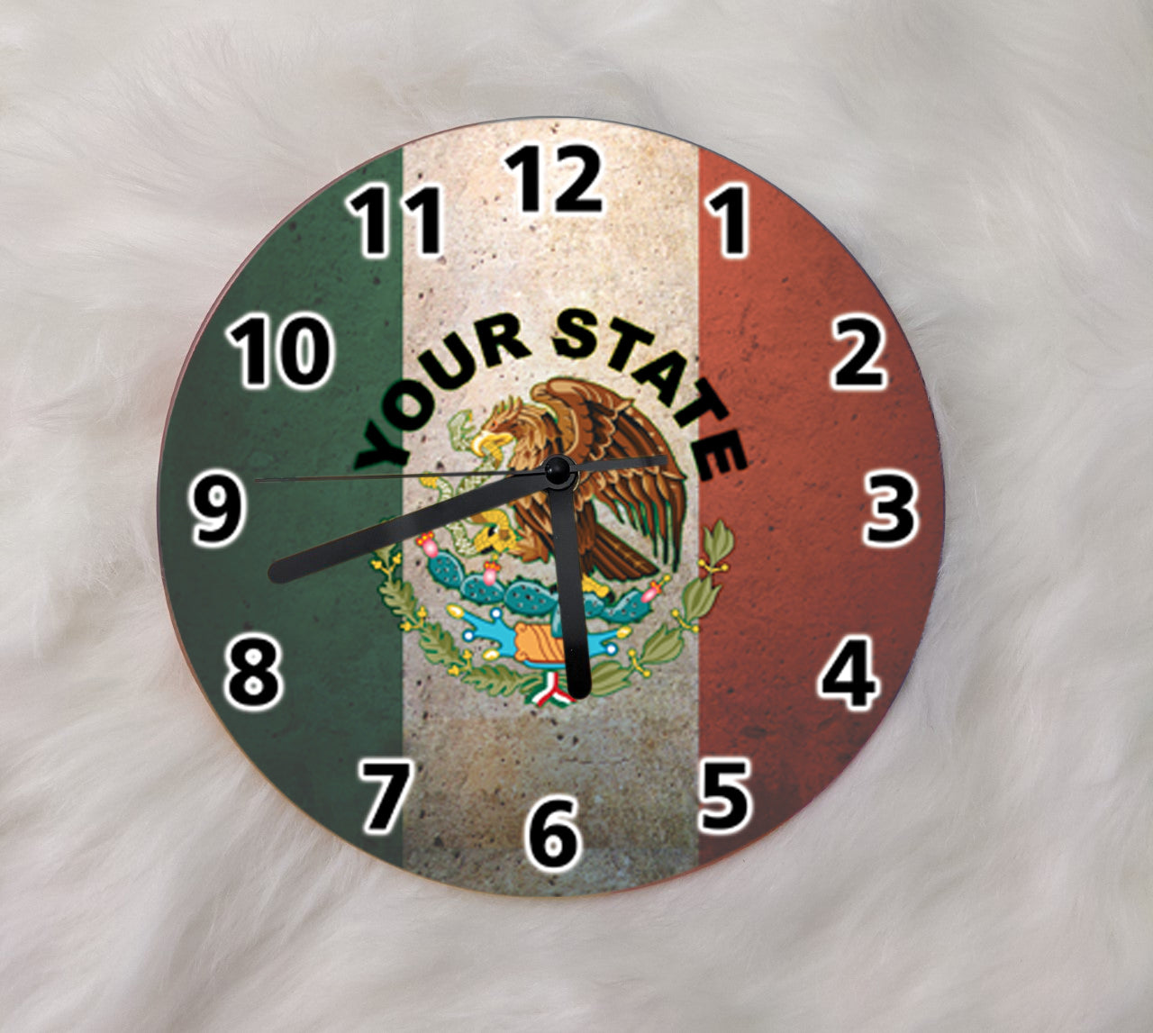 Mexico Escudo Wall Clock | Mexican Flag Clock | Eagle Clock | mexico w ...