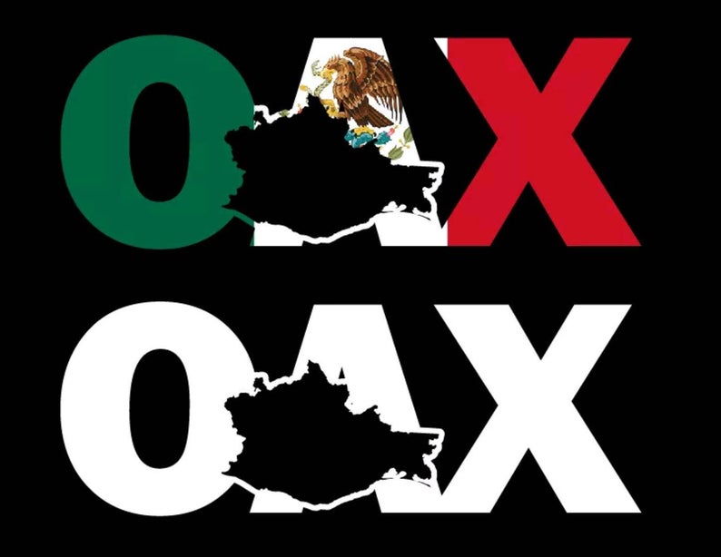 Oaxaca letters Decal Car Window Laptop Map Vinyl Sticker Mexico Oax – X ...