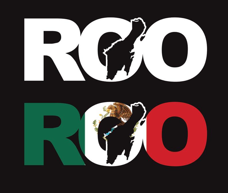 Quintana Roo letters Decal Car Window Laptop Map Vinyl Sticker Estado ...